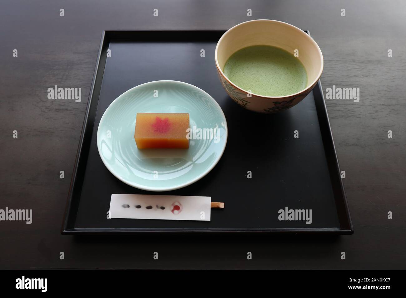 Matcha and Yokan (Japanese sweets) in Kyoto, Japan Stock Photo - Alamy