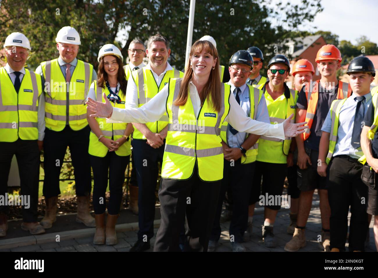 Deputy Prime Minister Angela Rayner during her visit to Bloor Homes ...
