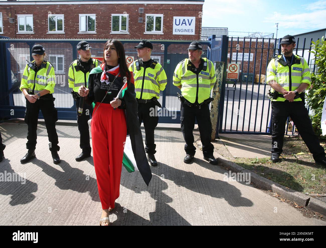 July 30, 2024, Shenstone, England, UK: Police officers form a cordon ...