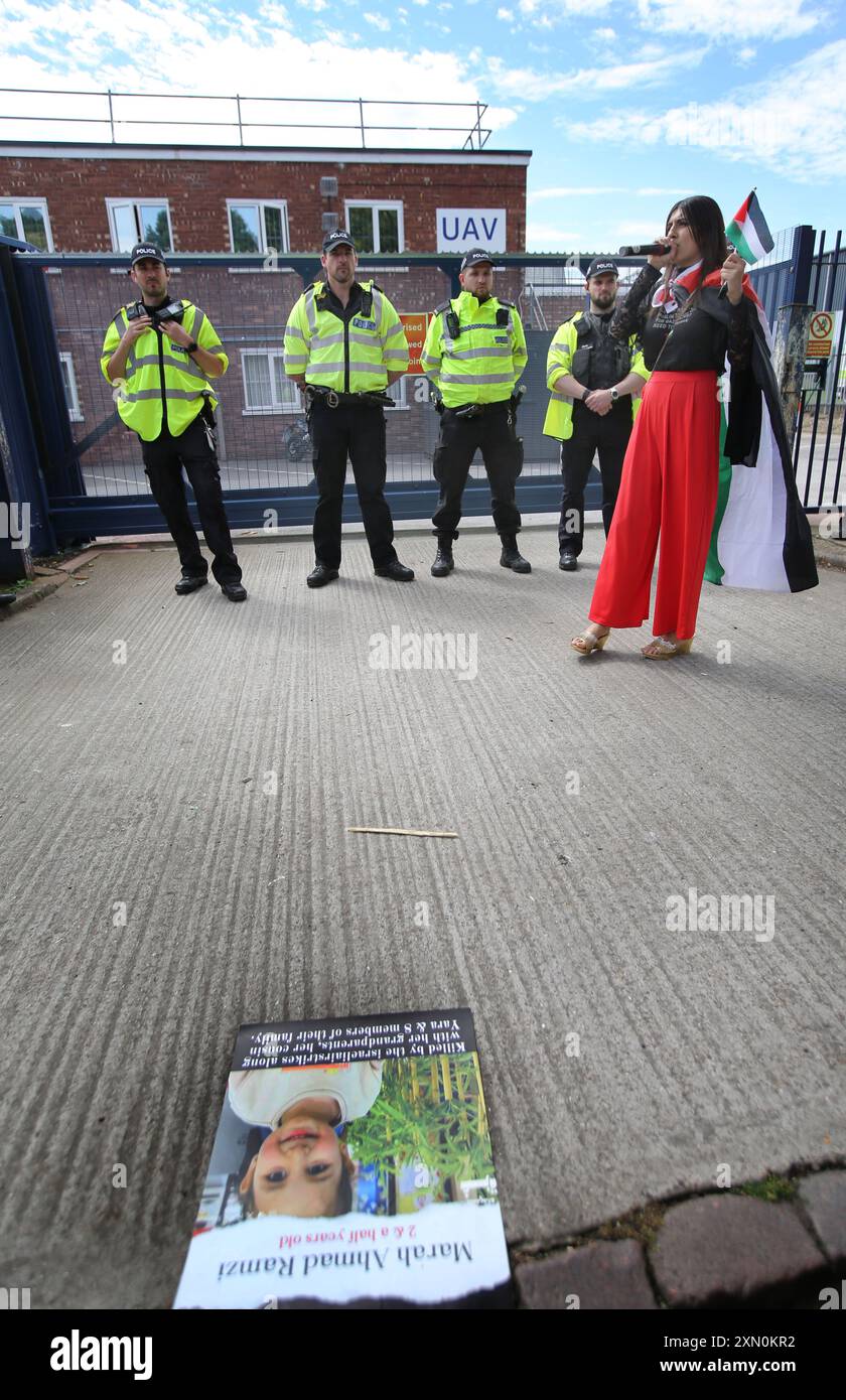 July 30, 2024, Shenstone, England, UK: Police officers form a cordon ...