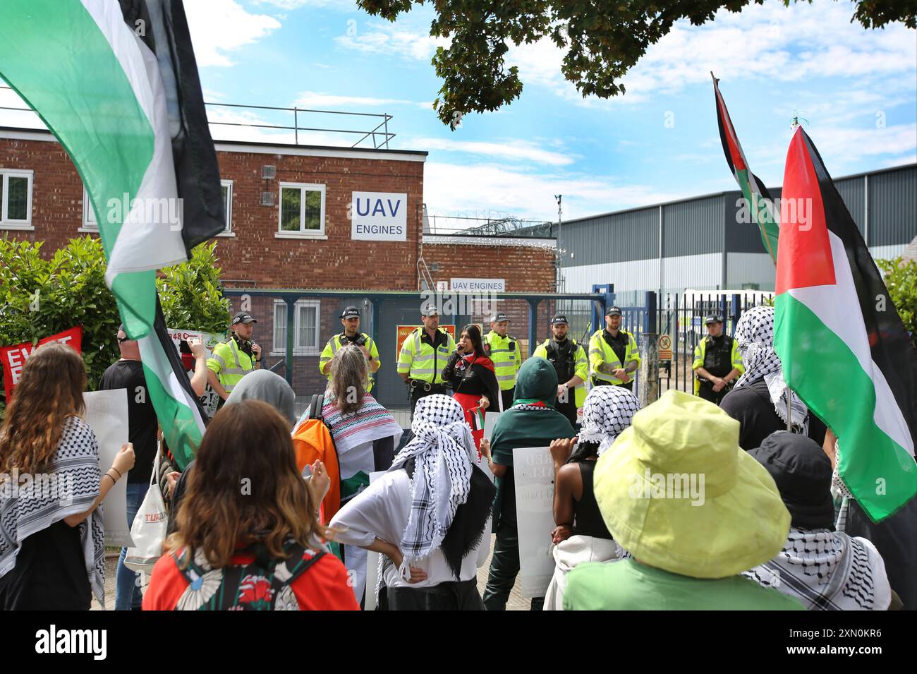 July 30, 2024, Shenstone, England, UK: Police officers form a cordon ...