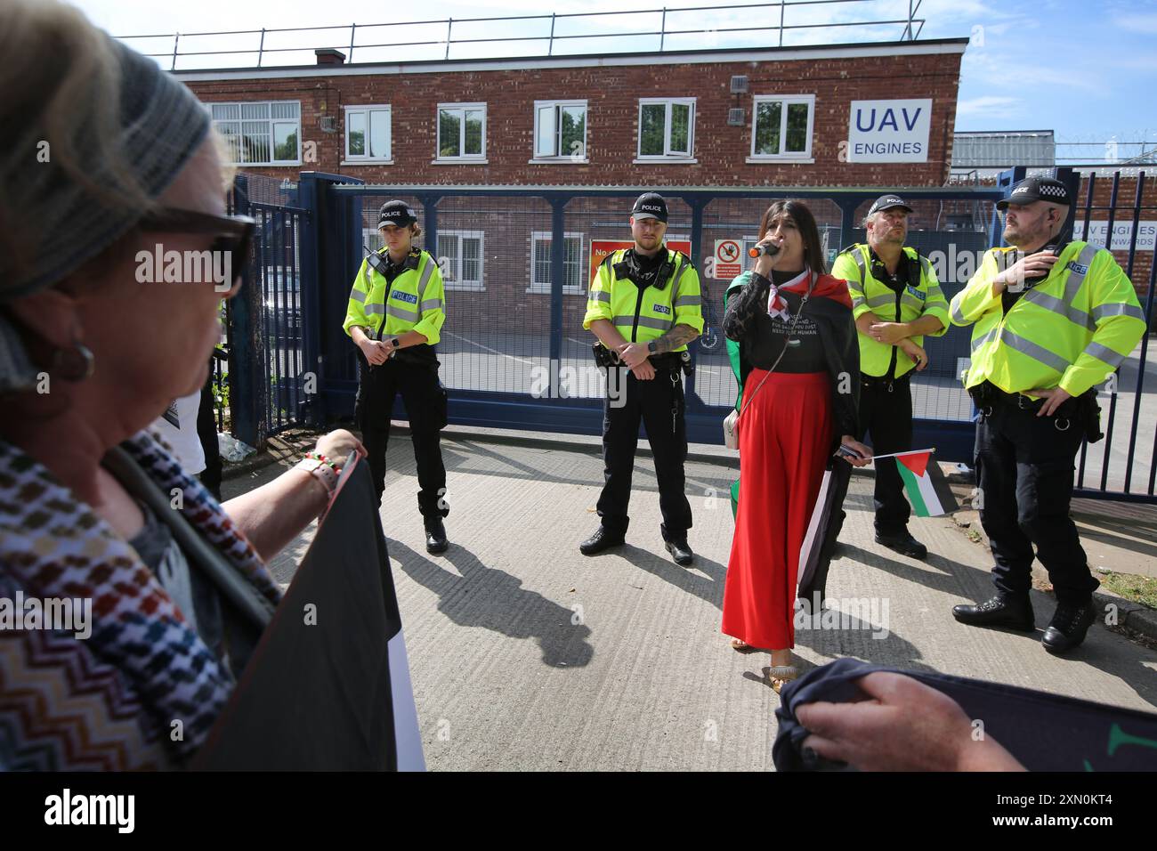 July 30, 2024, Shenstone, England, UK: Police officers form a cordon ...