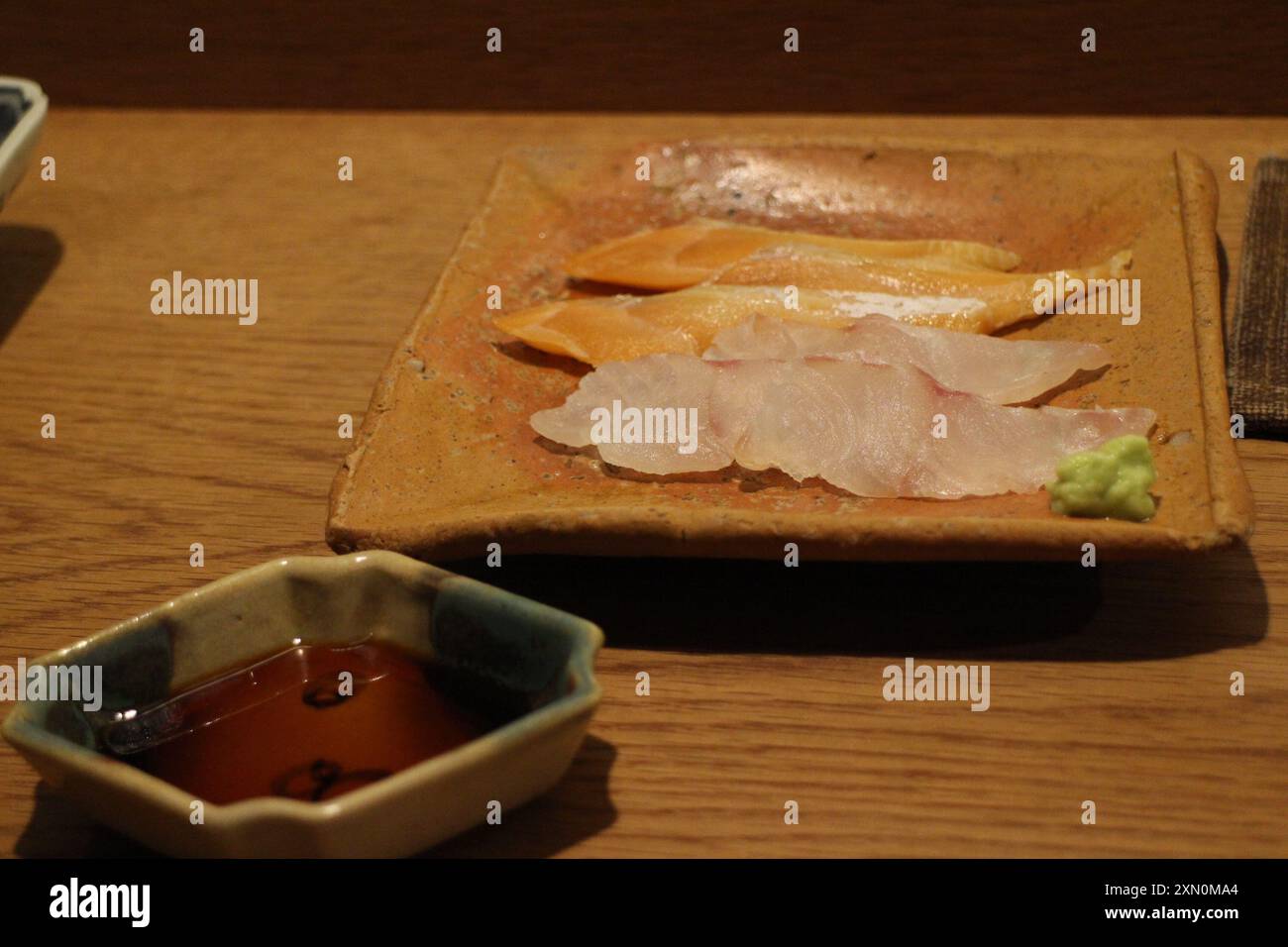 Japanese cuisine : Hong Kong grouper and Trout sashimi in Kyoto, Japan ...