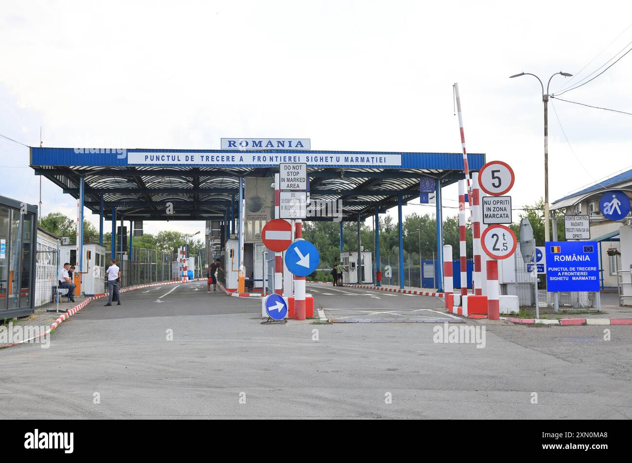 The Romania Ukraine border in Sighetu Marmatiei, east Europe Stock ...