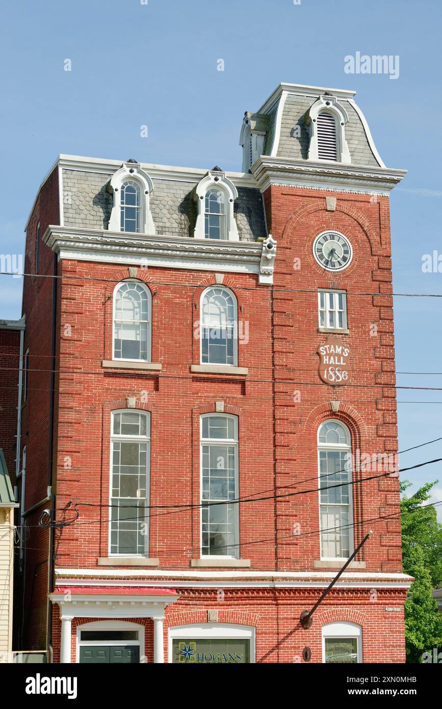 Stam's Hall, landmark building in Chestertown, Maryland. Built in 1886 ...