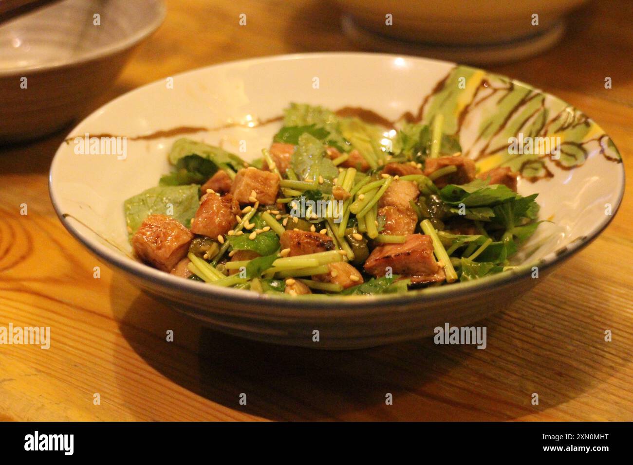 Japanese cuisine : Duck fillet and chopped wasabi in Kyoto, Japan Stock ...
