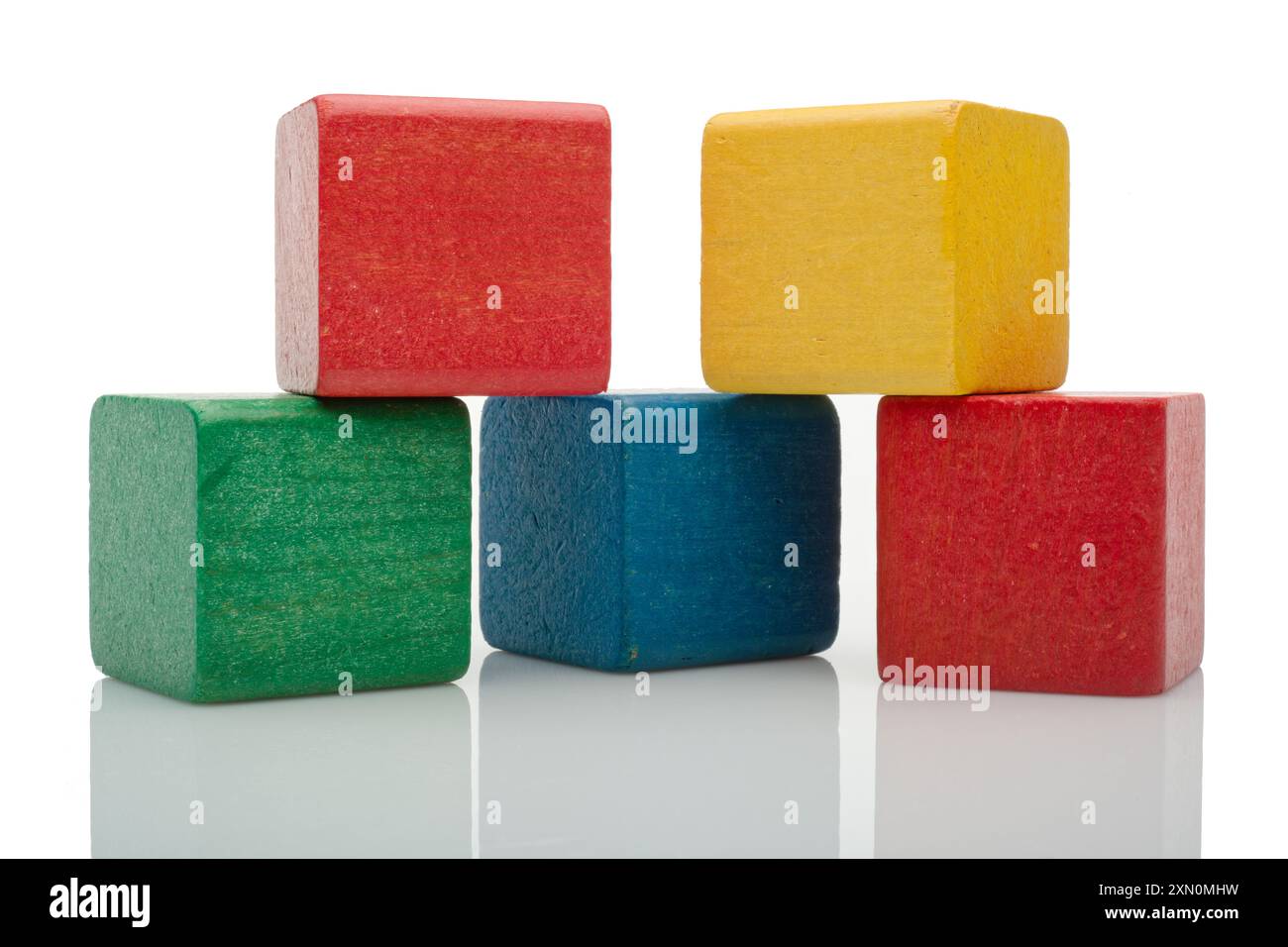 Small coloured children's building blocks. An educational toy for young ...