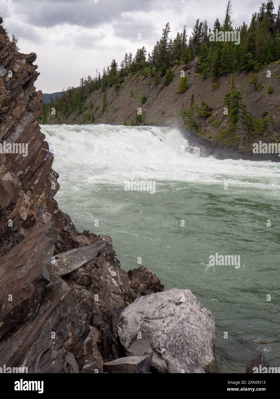 Bow River Falls, Banff, Alberta, Canada Stock Photo - Alamy