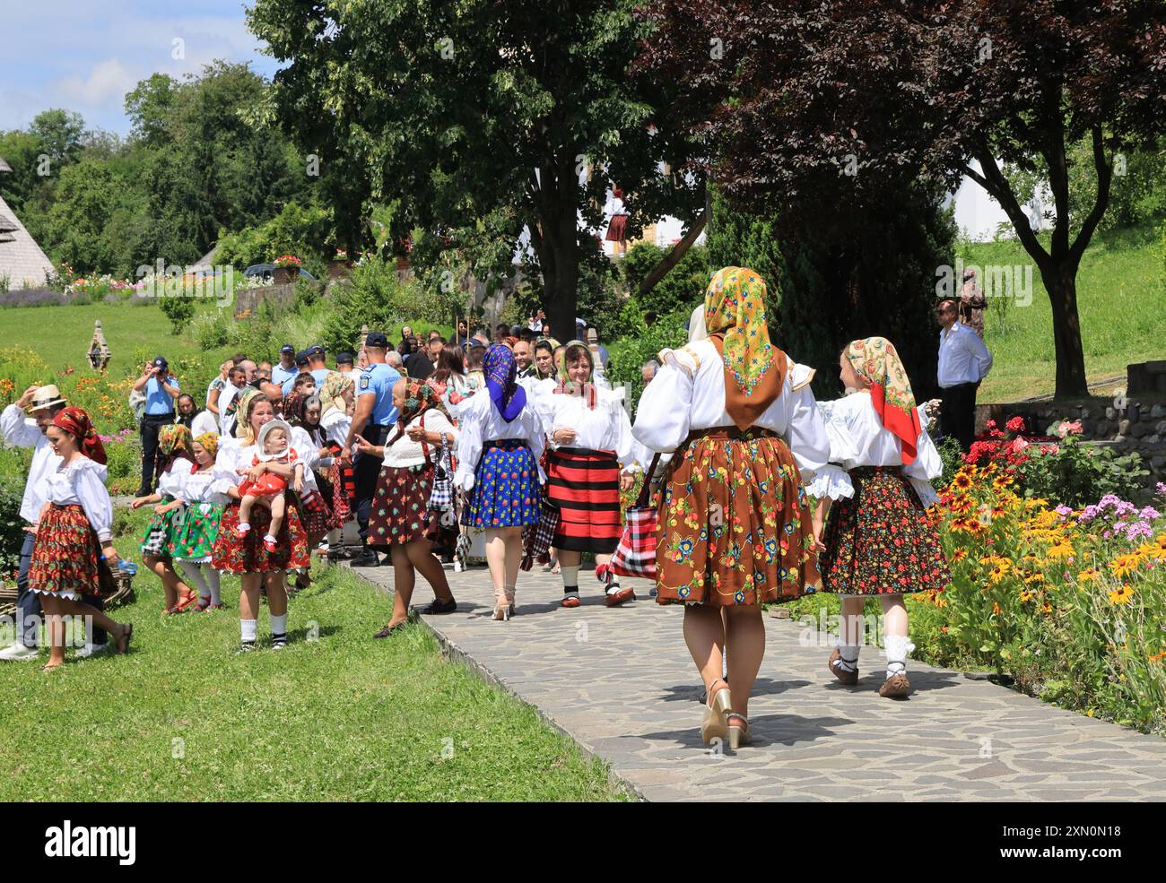 Barsana, an active Orthodox monastery with many quaint buildings all ...