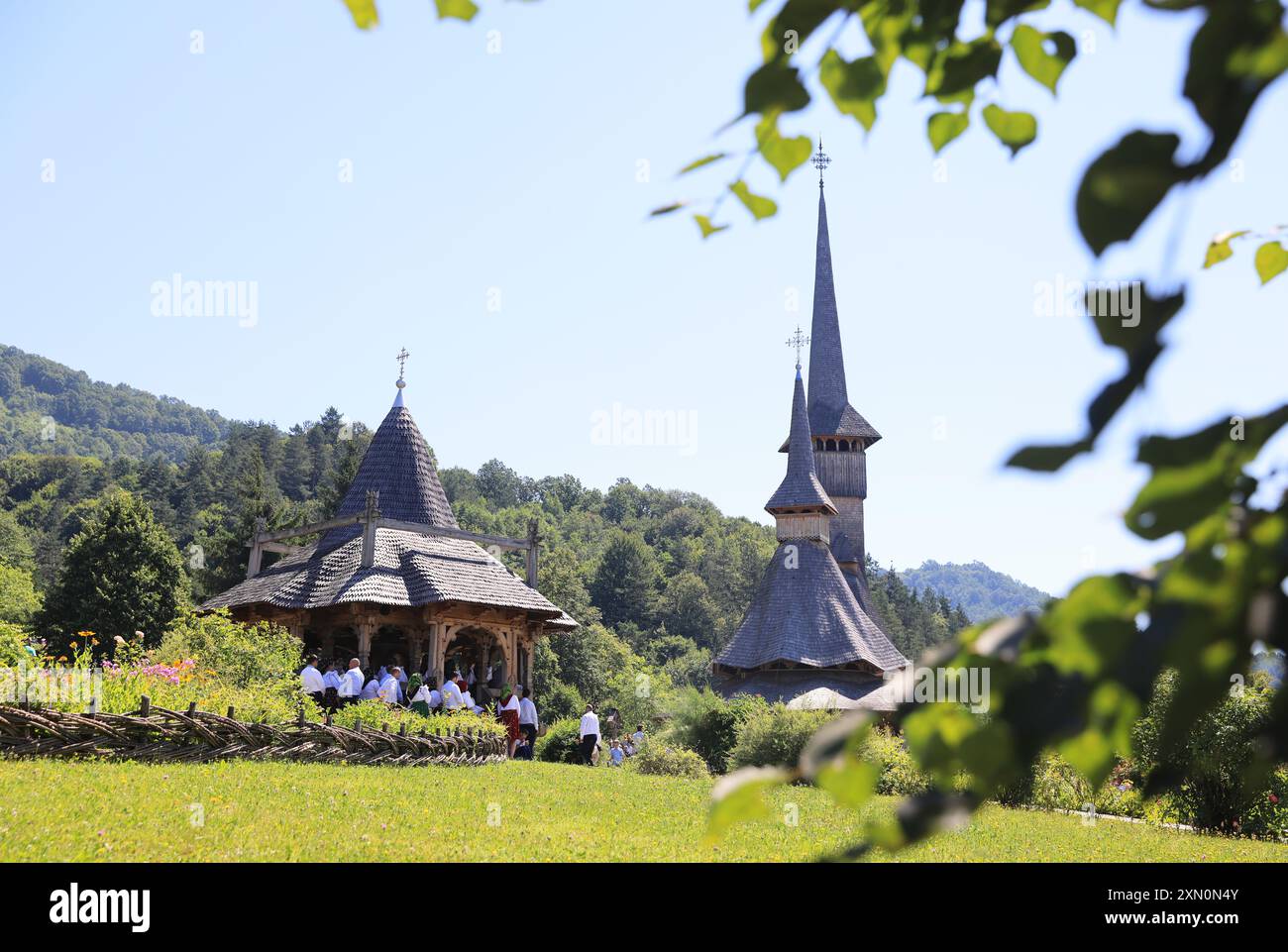 Barsana, an active Orthodox monastery with many quaint buildings all ...