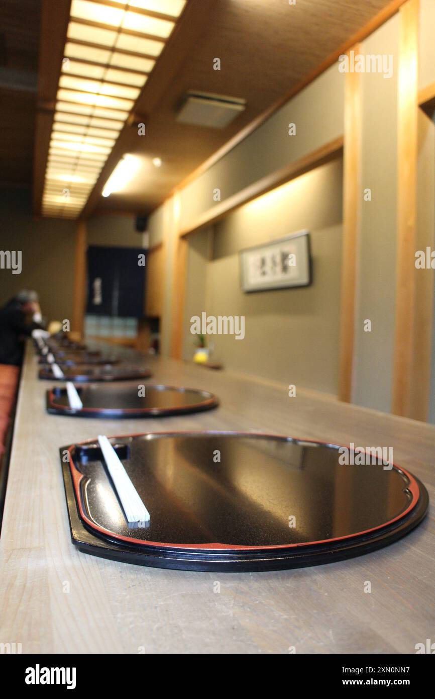 Japanese restaurant counter in Kyoto, Japan Stock Photo - Alamy