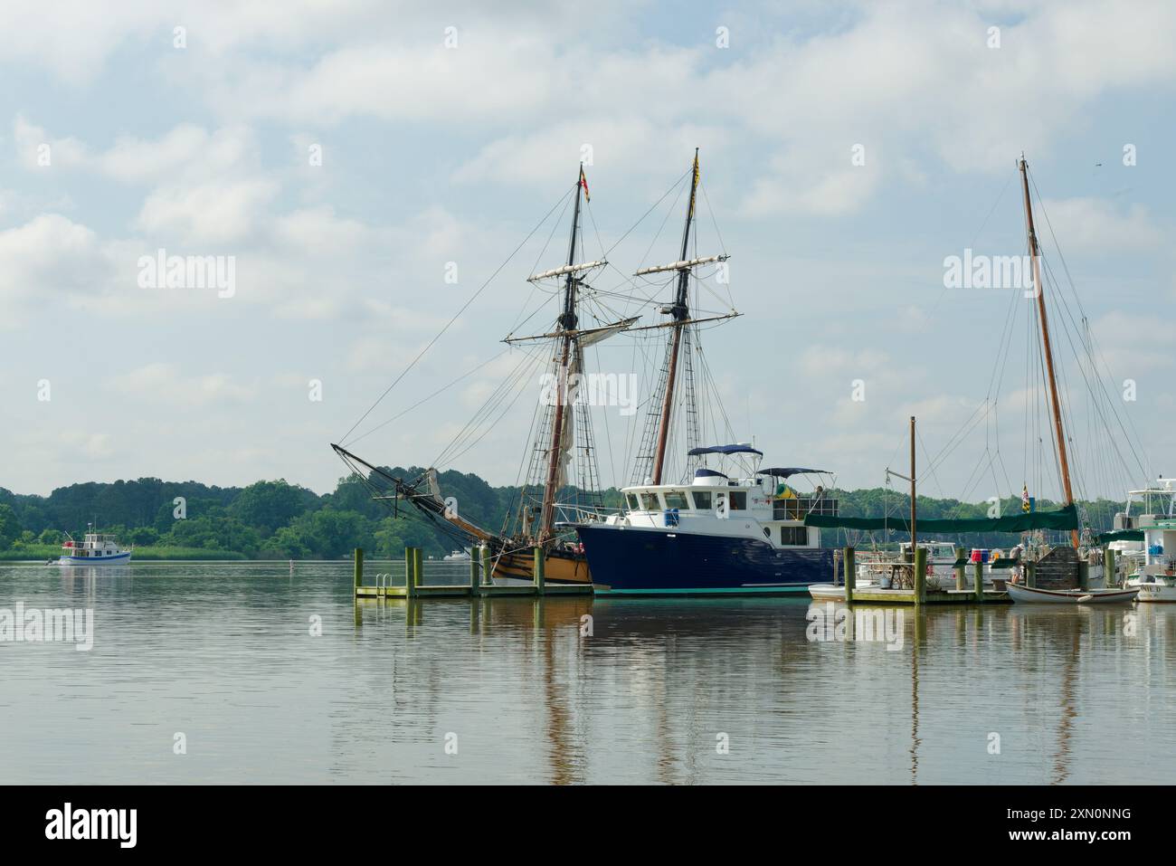 Boats on the Chester river at Chestertown Stock Photo - Alamy