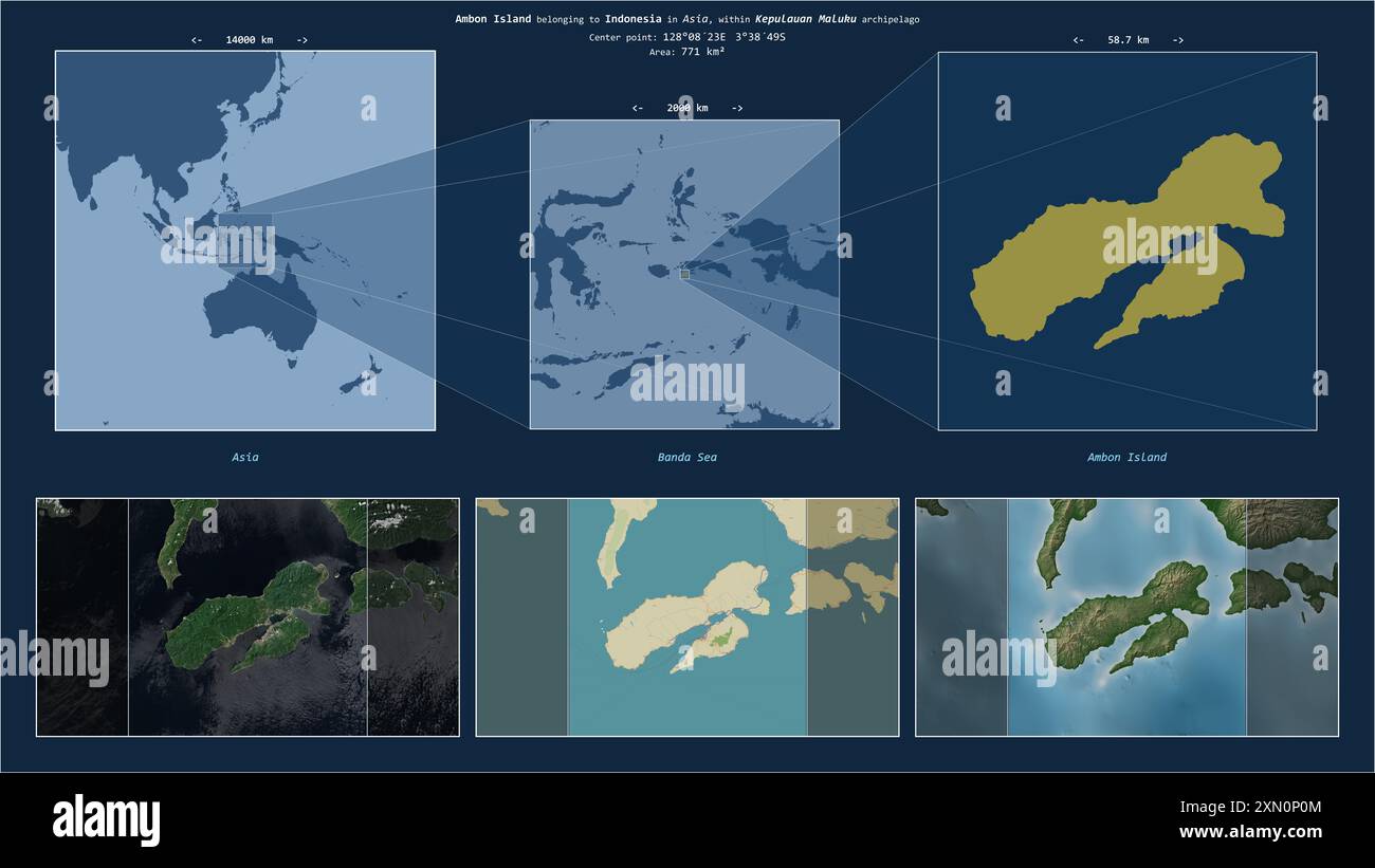 Ambon Island in the Banda Sea - belonging to Indonesia. Described ...