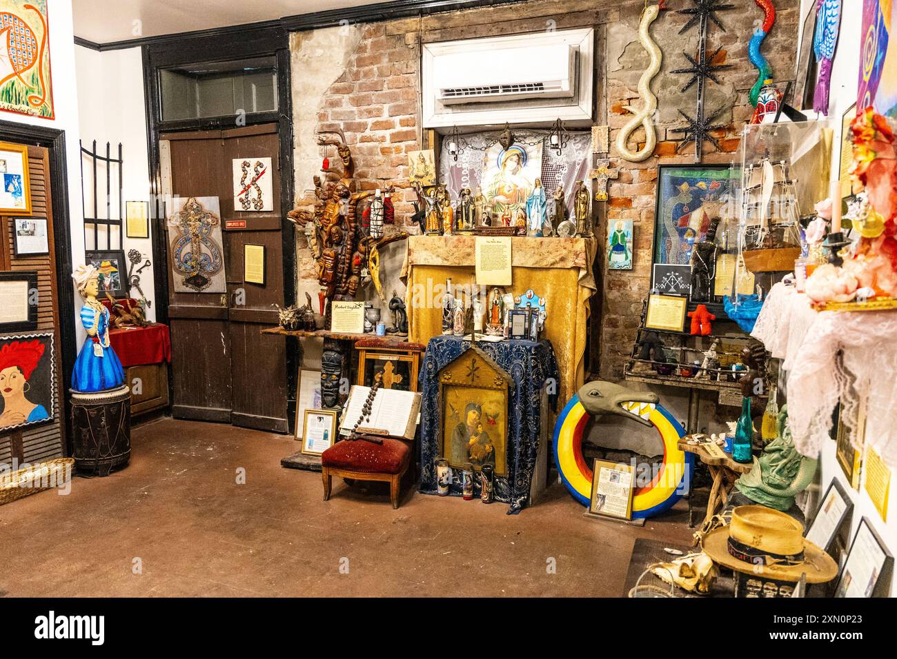 Interior filled with artifacts and a Voodoo altar at the New Orleans ...