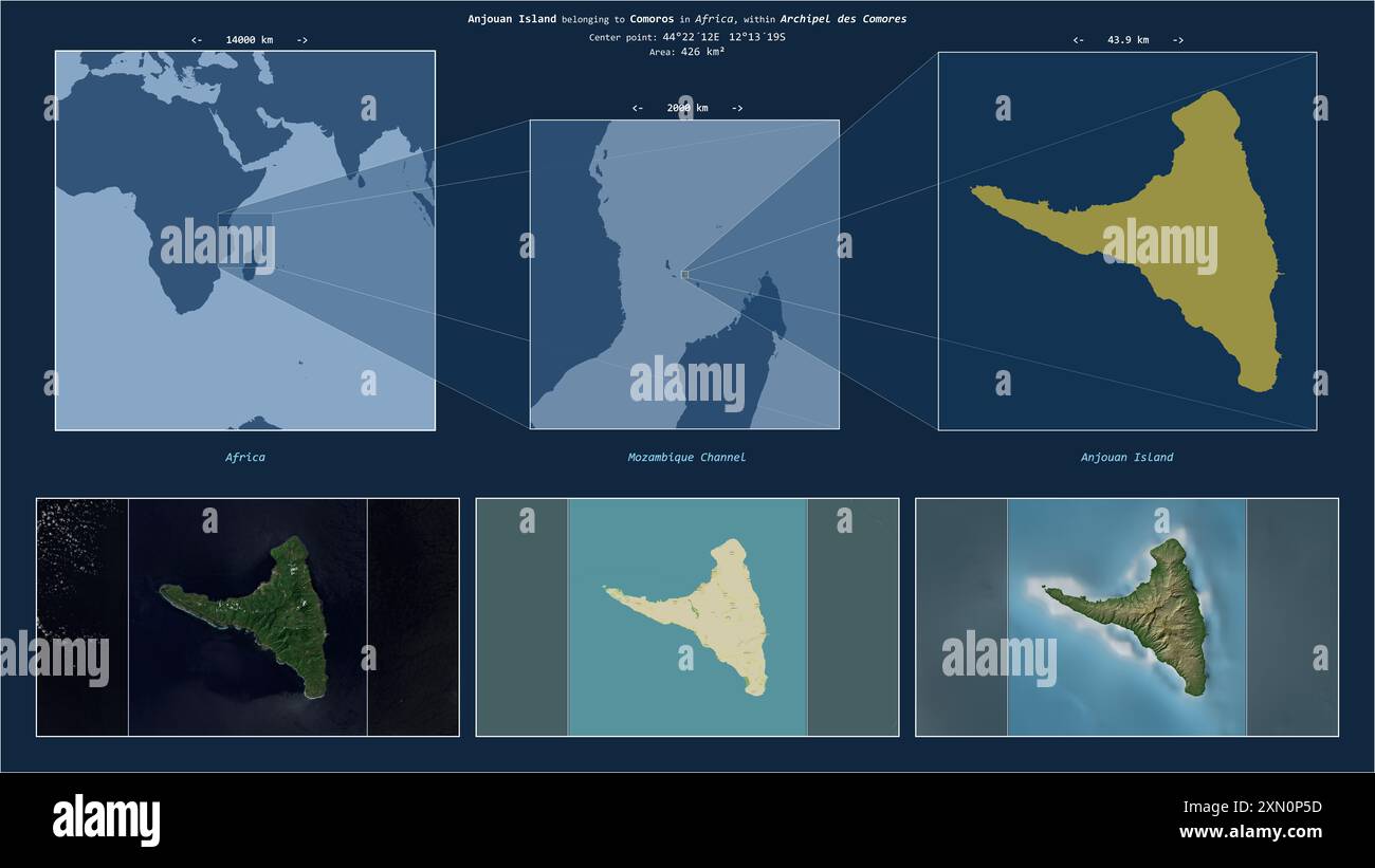 Anjouan Island in the Mozambique Channel - belonging to Comoros ...