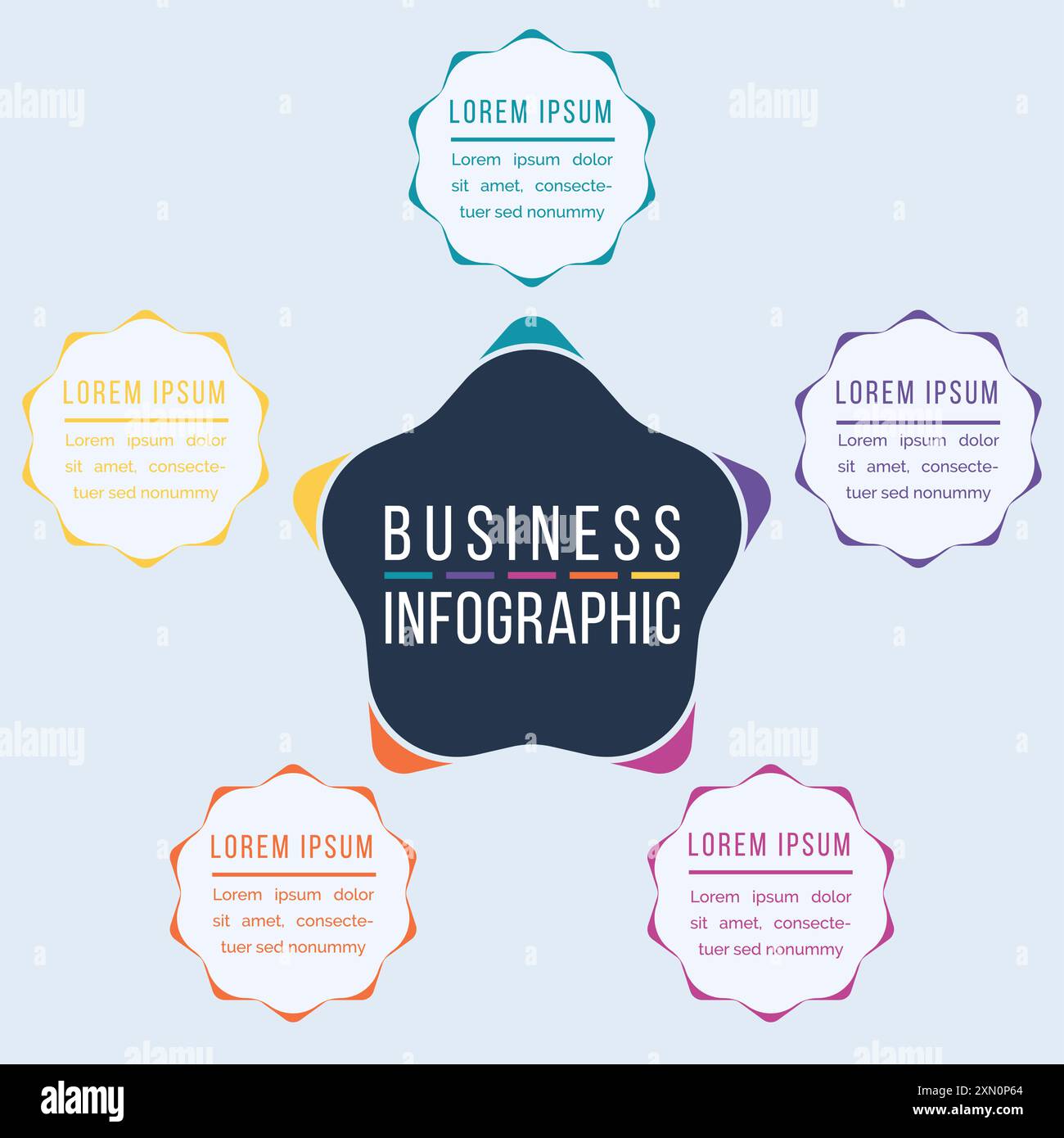 Infographic template 5 steps, objects, elements or options business ... Infographic template 5 steps, objects, elements or options business ...