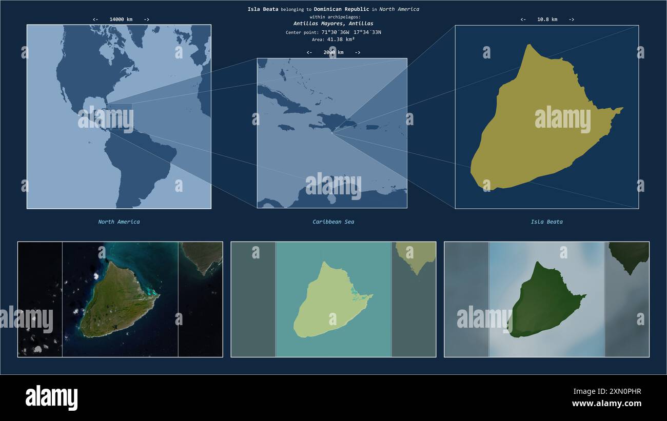Beata island island map hi-res stock photography and images - Alamy