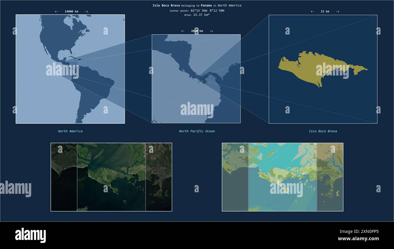 Isla Boca Brava in the North Pacific Ocean - belonging to Panama ...