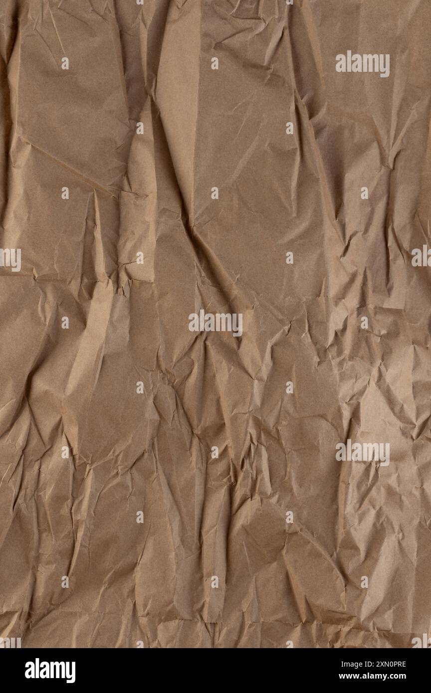 Texture of brown crumpled paper with many crease lines Stock Photo - Alamy