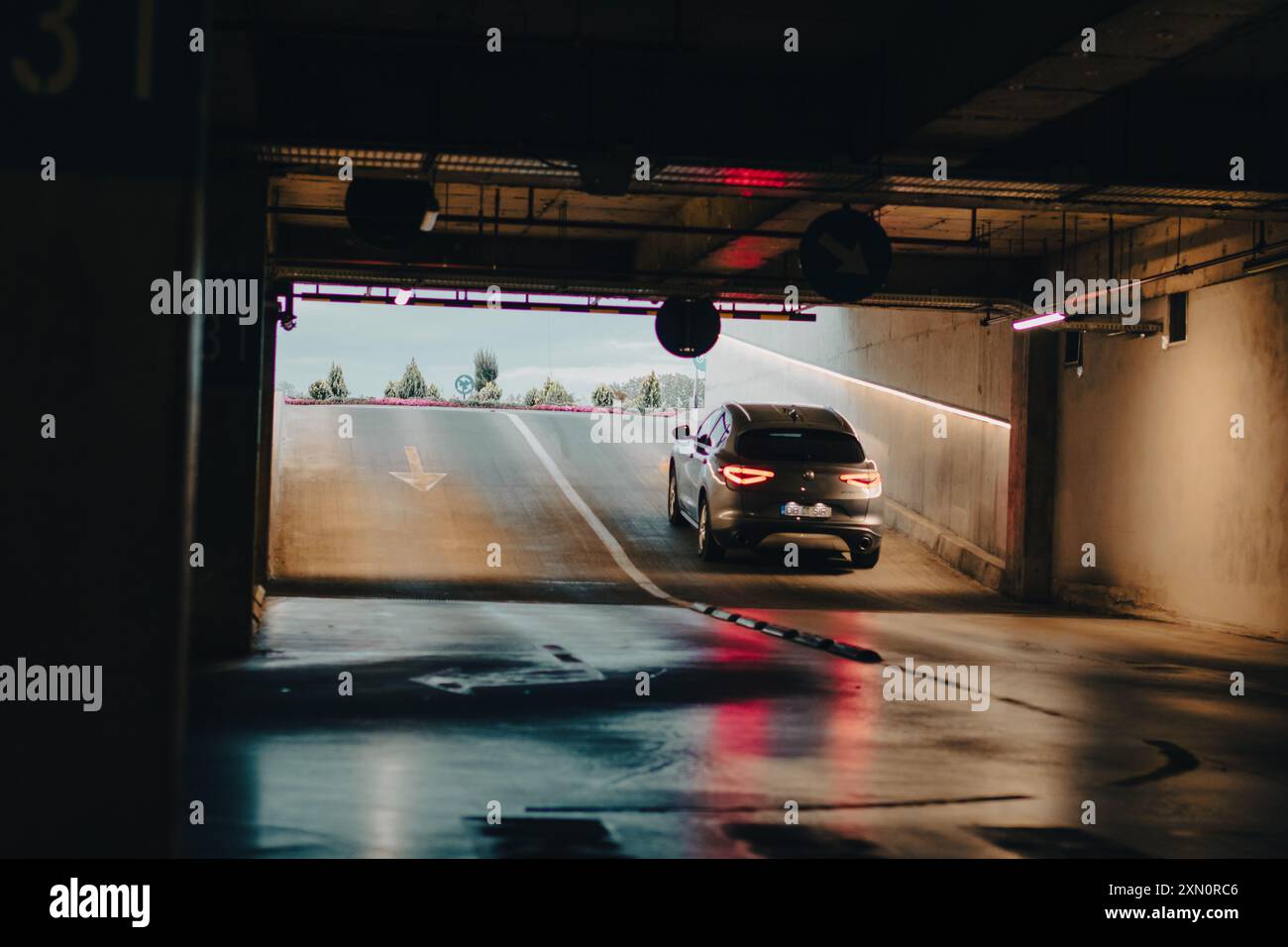 Cinematic parking scene hi-res stock photography and images - Alamy