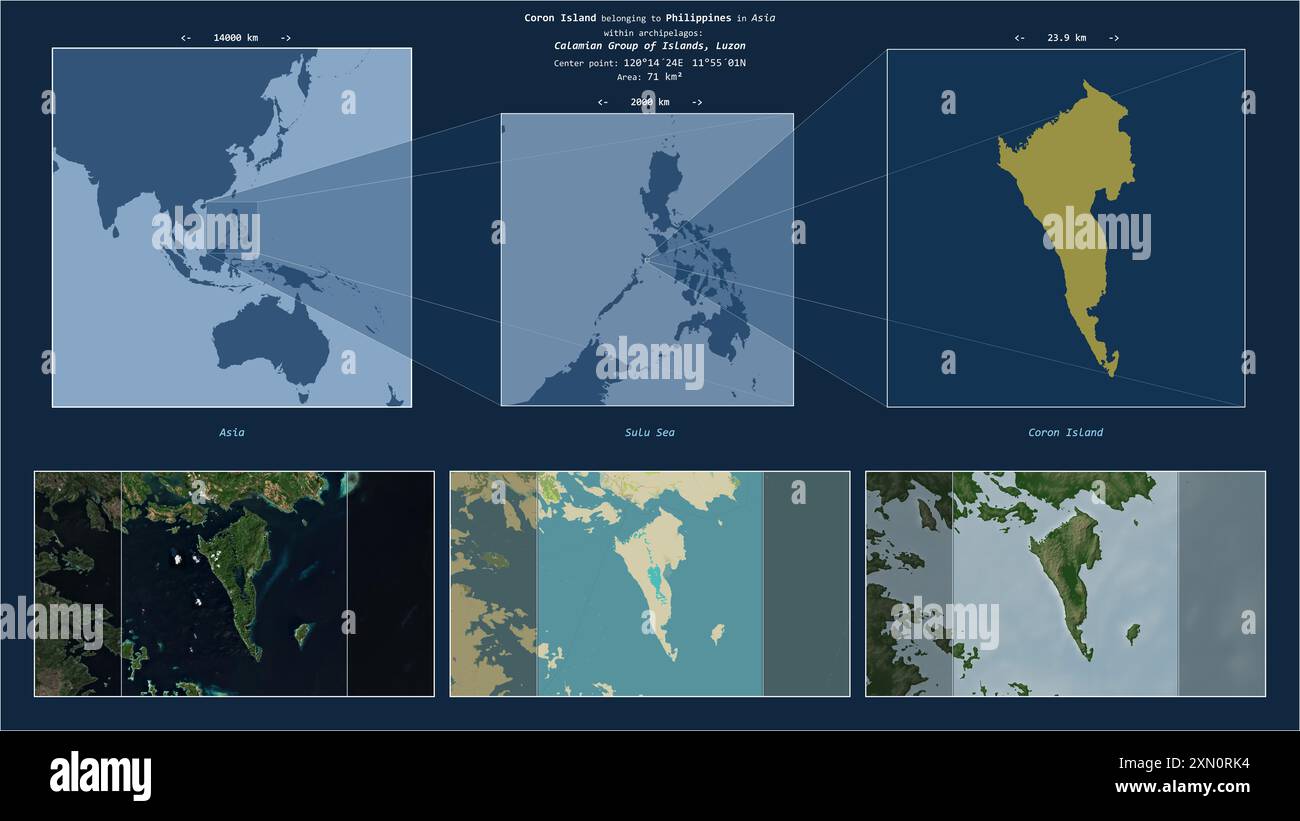 Coron island map hi-res stock photography and images - Alamy