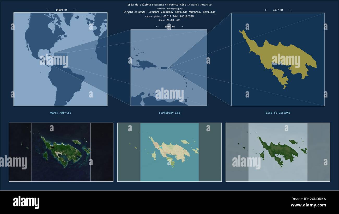 Culebra island map hi-res stock photography and images - Alamy