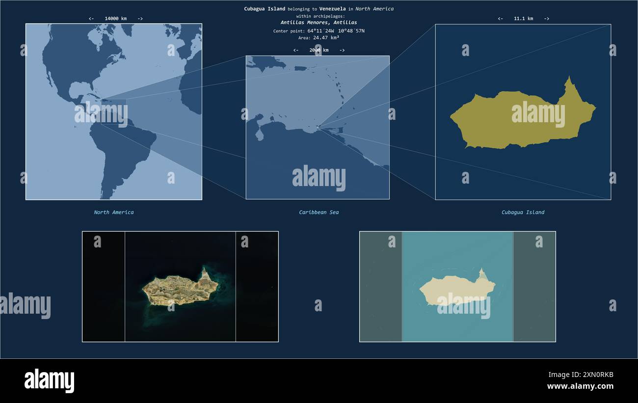 Cubagua map hi-res stock photography and images - Alamy