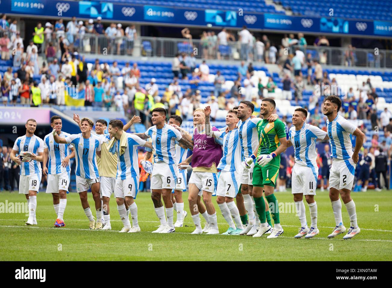 Lyon, France. 30th July, 2024. Lyon, France, July 30th 2024: Players of ...