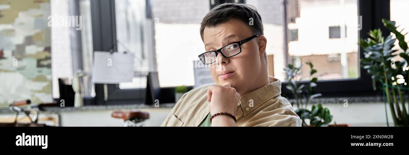 Is looking down with a thoughtful expression hi-res stock photography ...