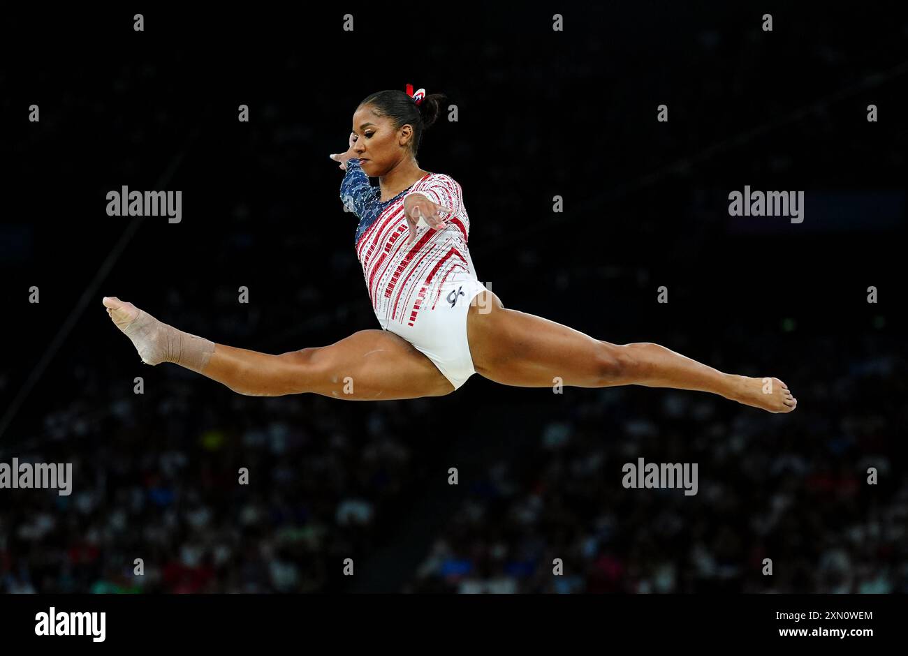 USA's Jordan Chiles performs on the Balance Beam during the artistic ...