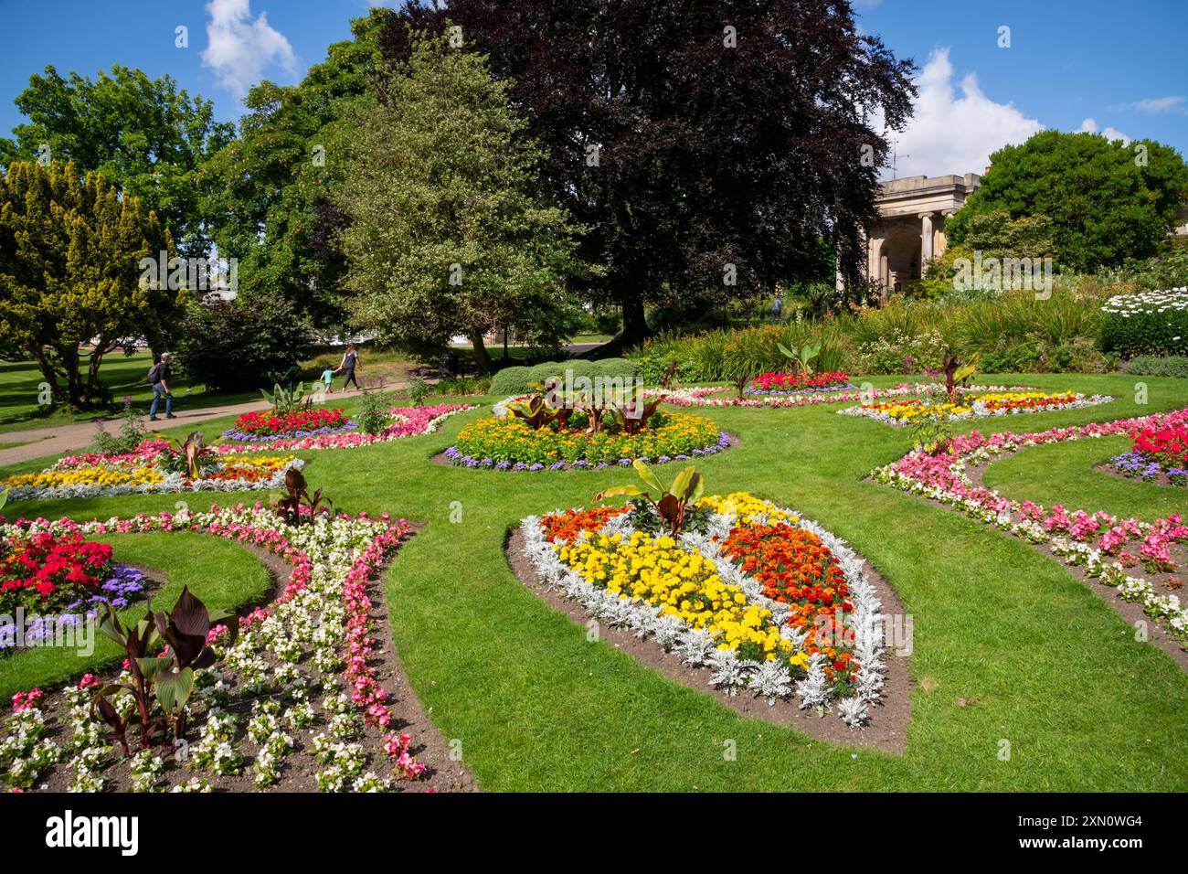 Summer bedding display at Sheffield botanical gardens, South Yorkshire ...