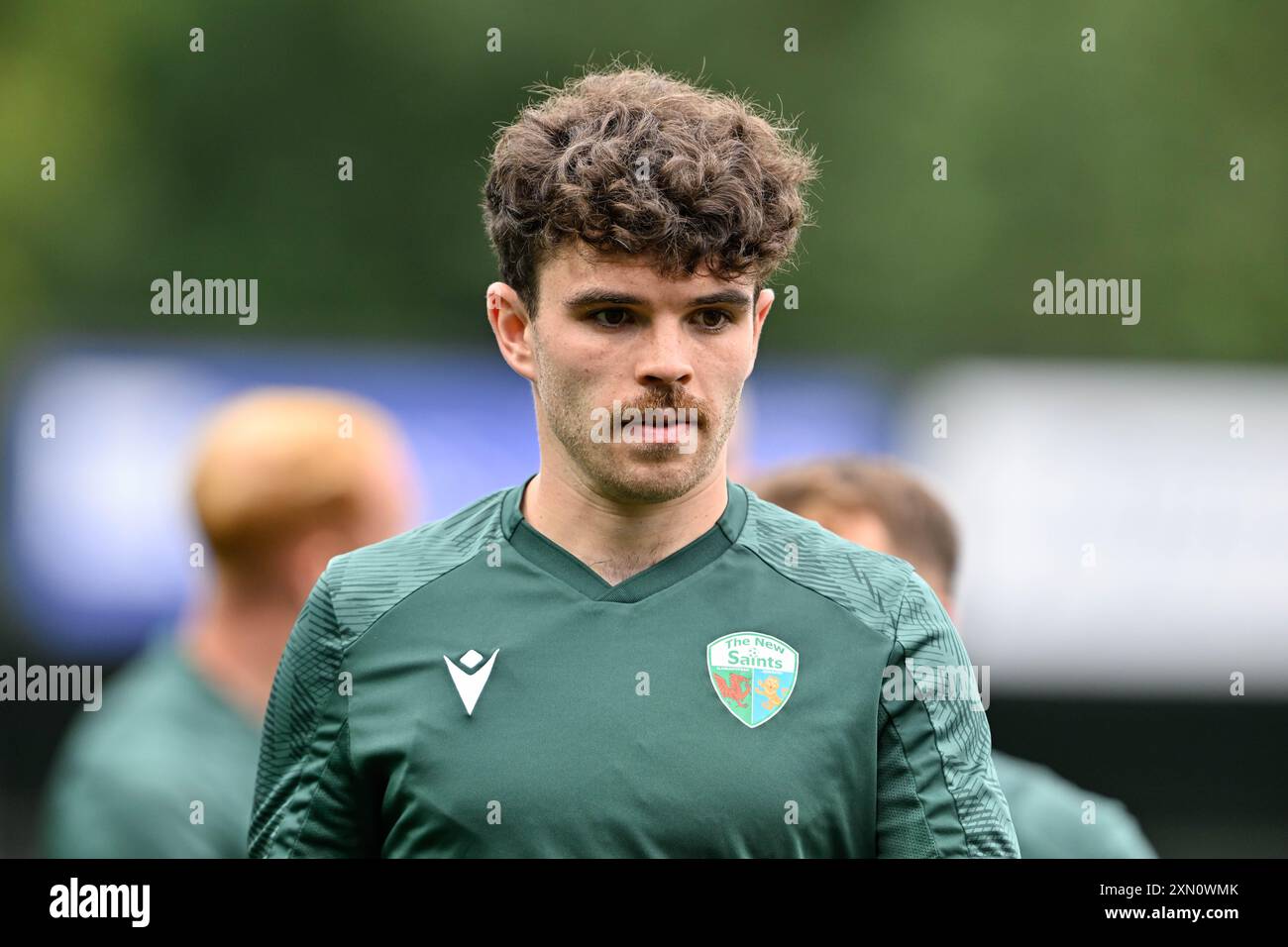 Ben Clark of The New Saints warms up ahead of the UEFA Champions League ...