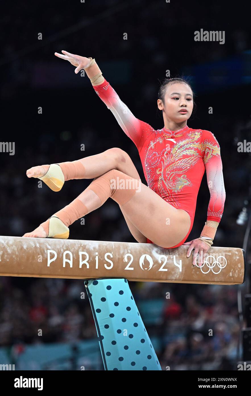 Paris, France. 30th July, 2024. Qiu Qiyuan of China competes during the ...