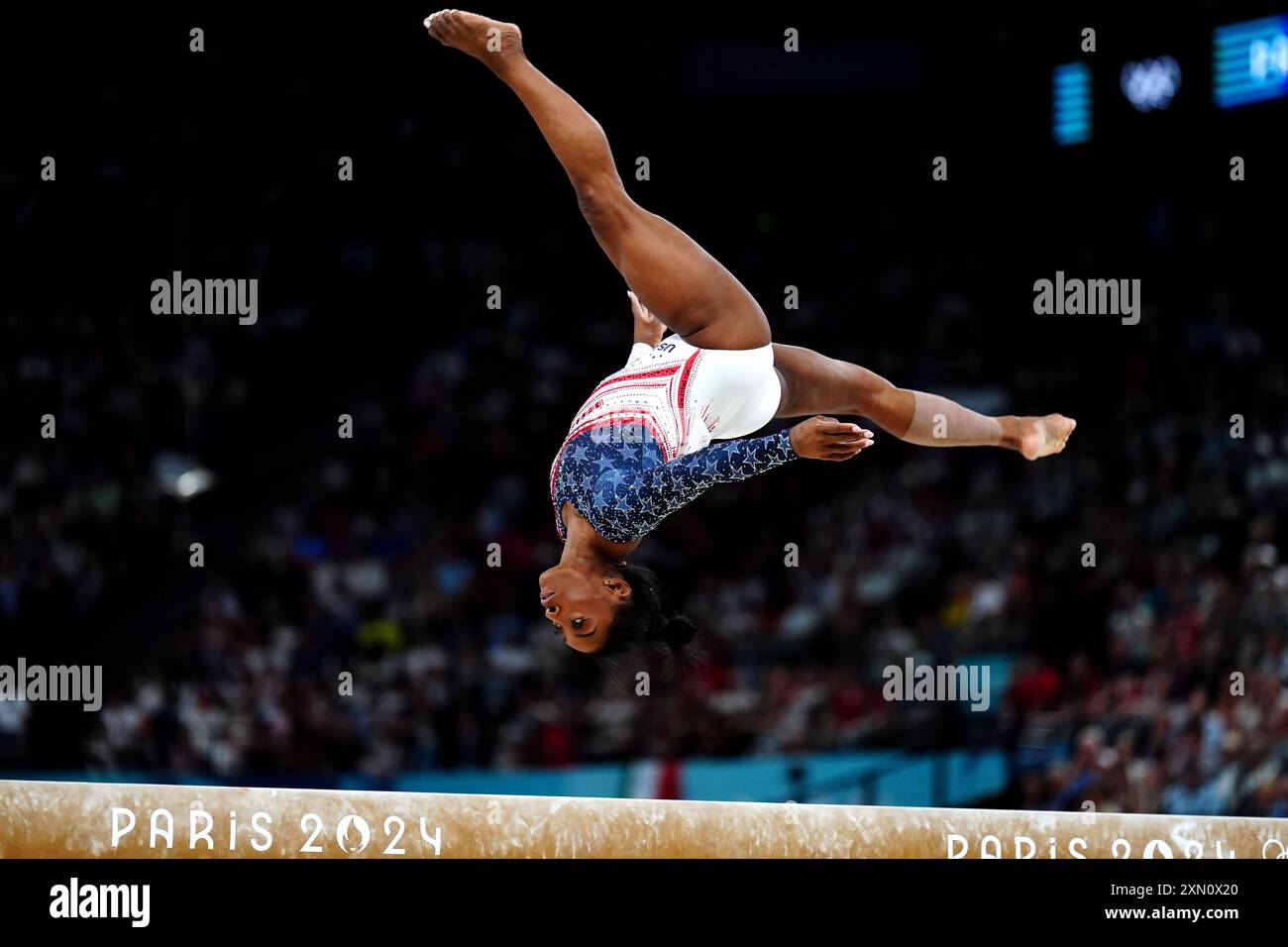 USA's Simone Biles performs on the Balance Beam during the artistic ...