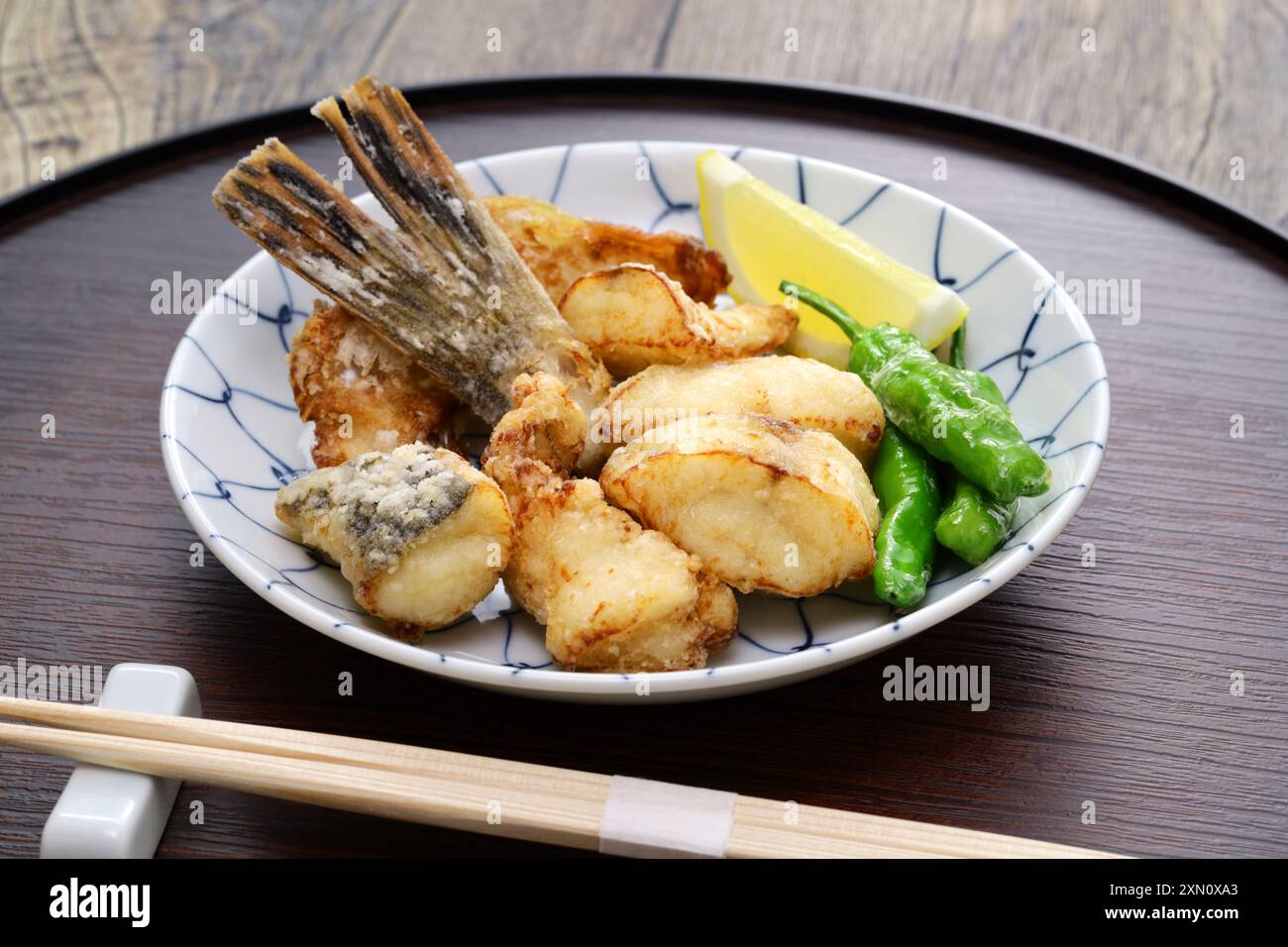 Deep-fried flathead fish ( Magoti no karaage ), Japanese cuisine Stock ...