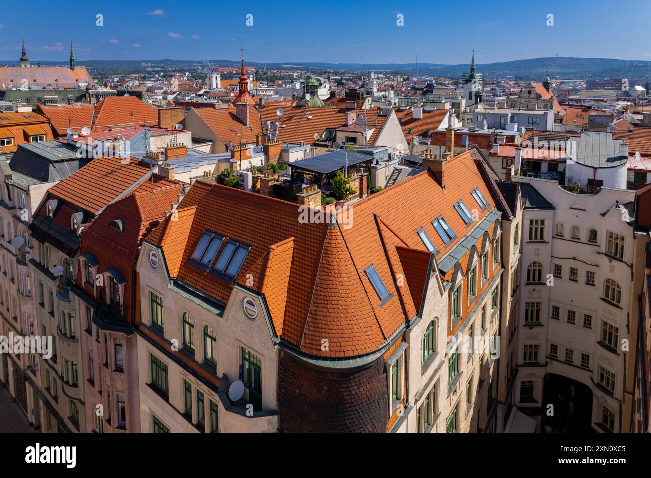 Brno, Czech Republic. June 25, 2024. Panoramic city view of Brno Stock ...