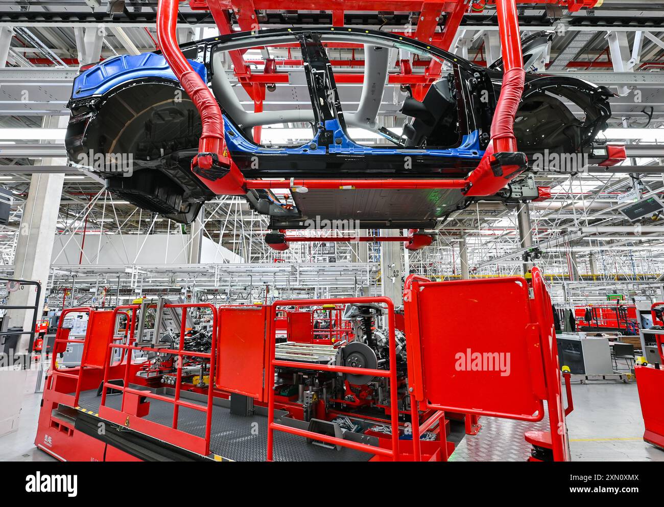 PRODUCTION - 29 July 2024, Brandenburg, Grünheide: Production of the ...