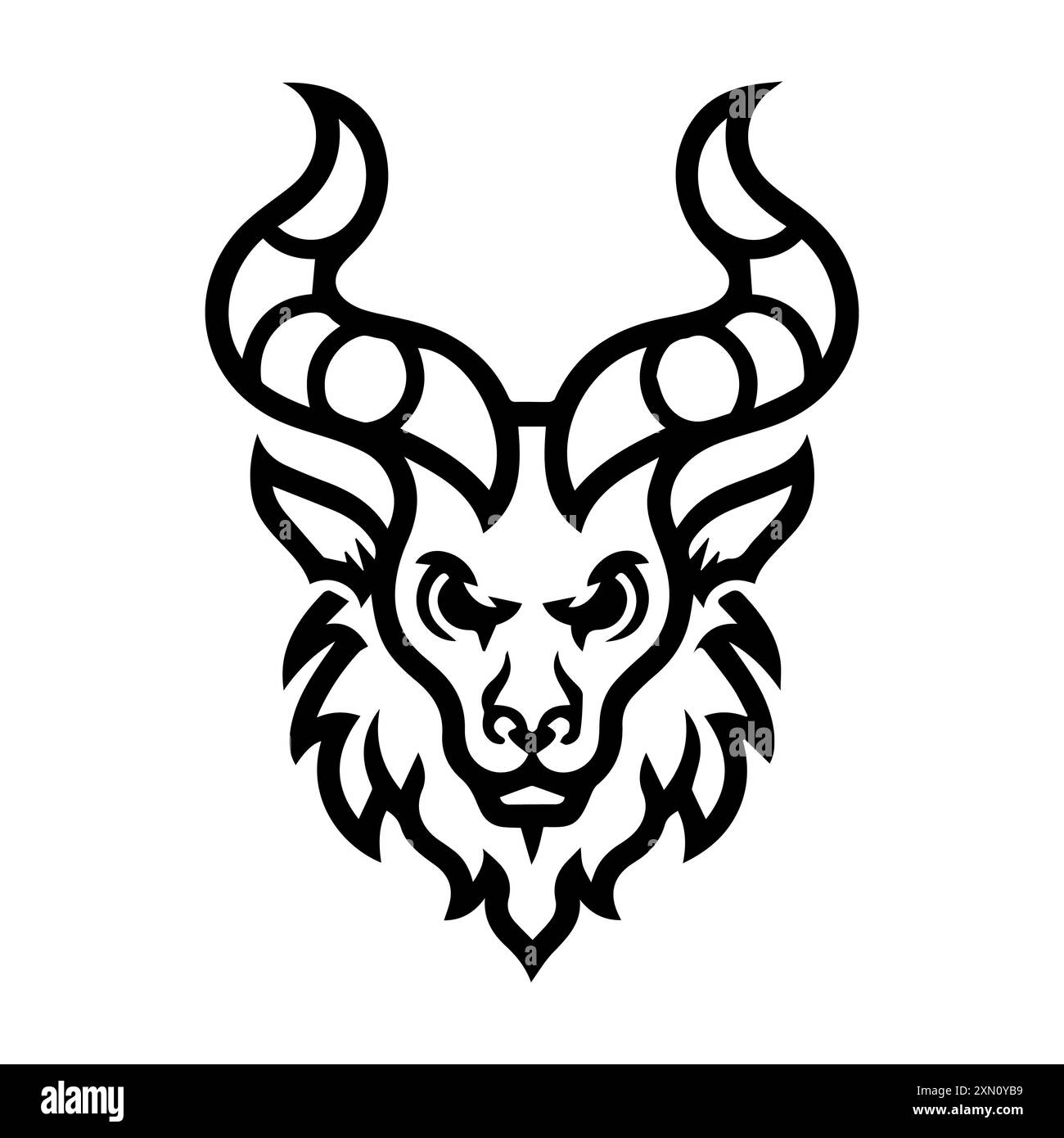 Satyr icon or modern line symbol. Vector line art and icon design with ...