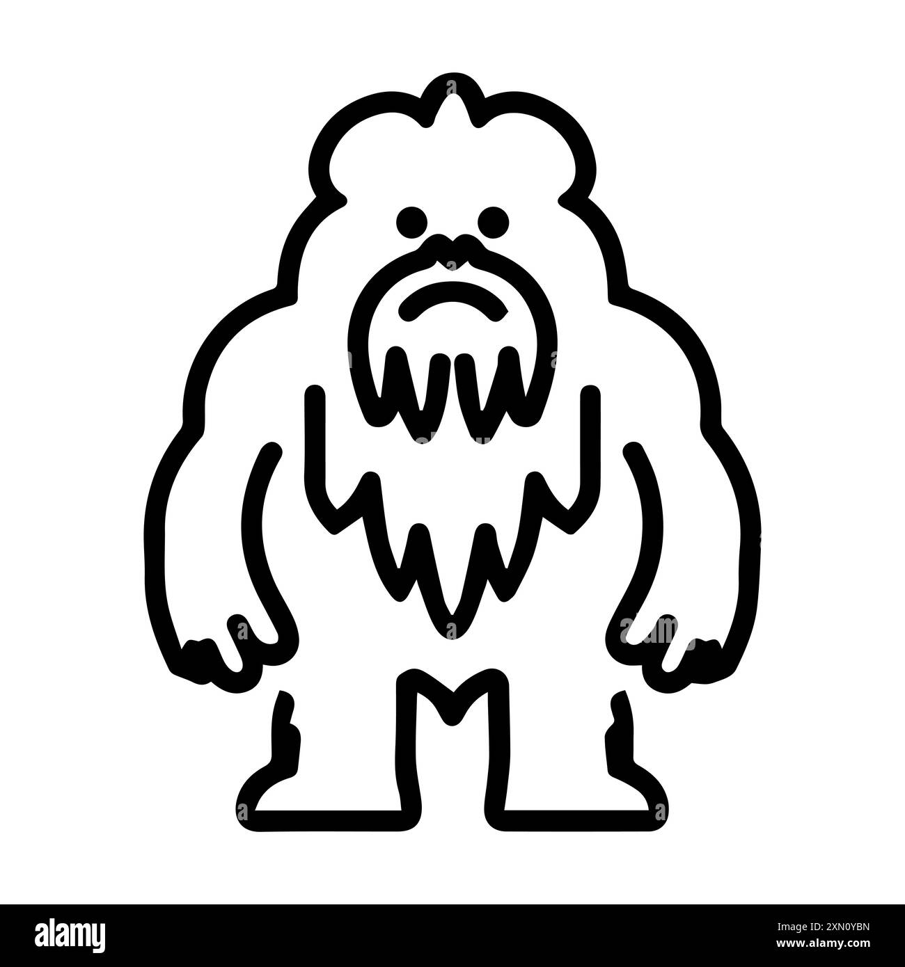 Yeti icon or modern line symbol. Vector line art and icon design with ...