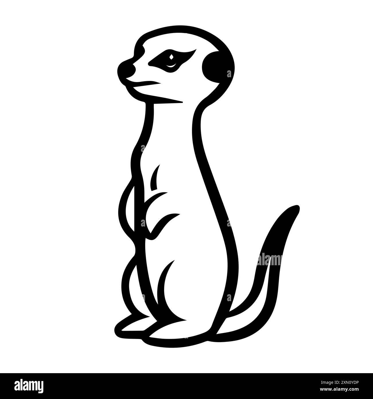Meerkat icon or modern line symbol. Vector line art and icon design ...