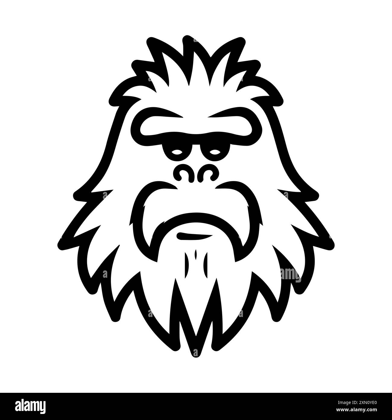 Yeti icon or modern line symbol. Vector line art and icon design with ...