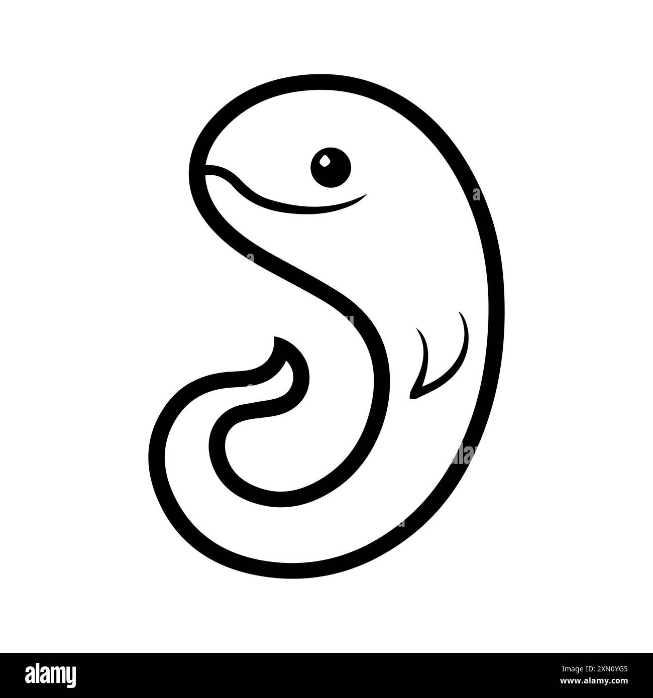Eel icon or modern line symbol. Vector line art and icon design with ...