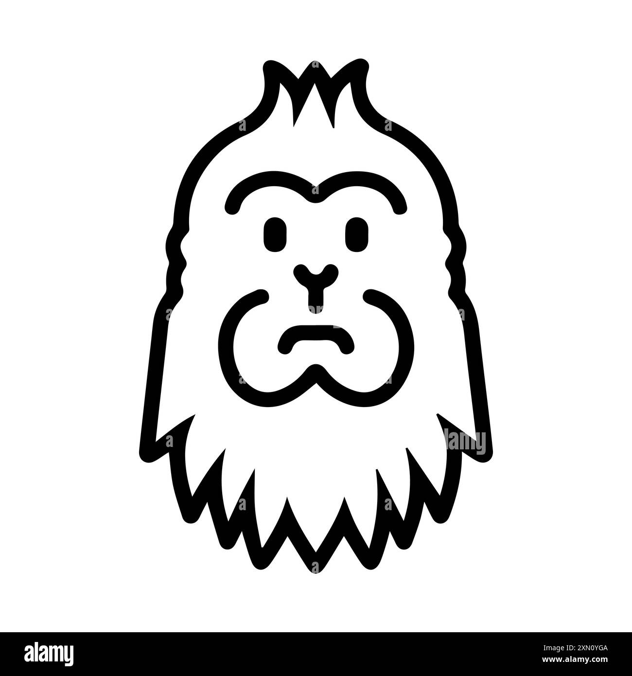 Yeti icon or modern line symbol. Vector line art and icon design with ...