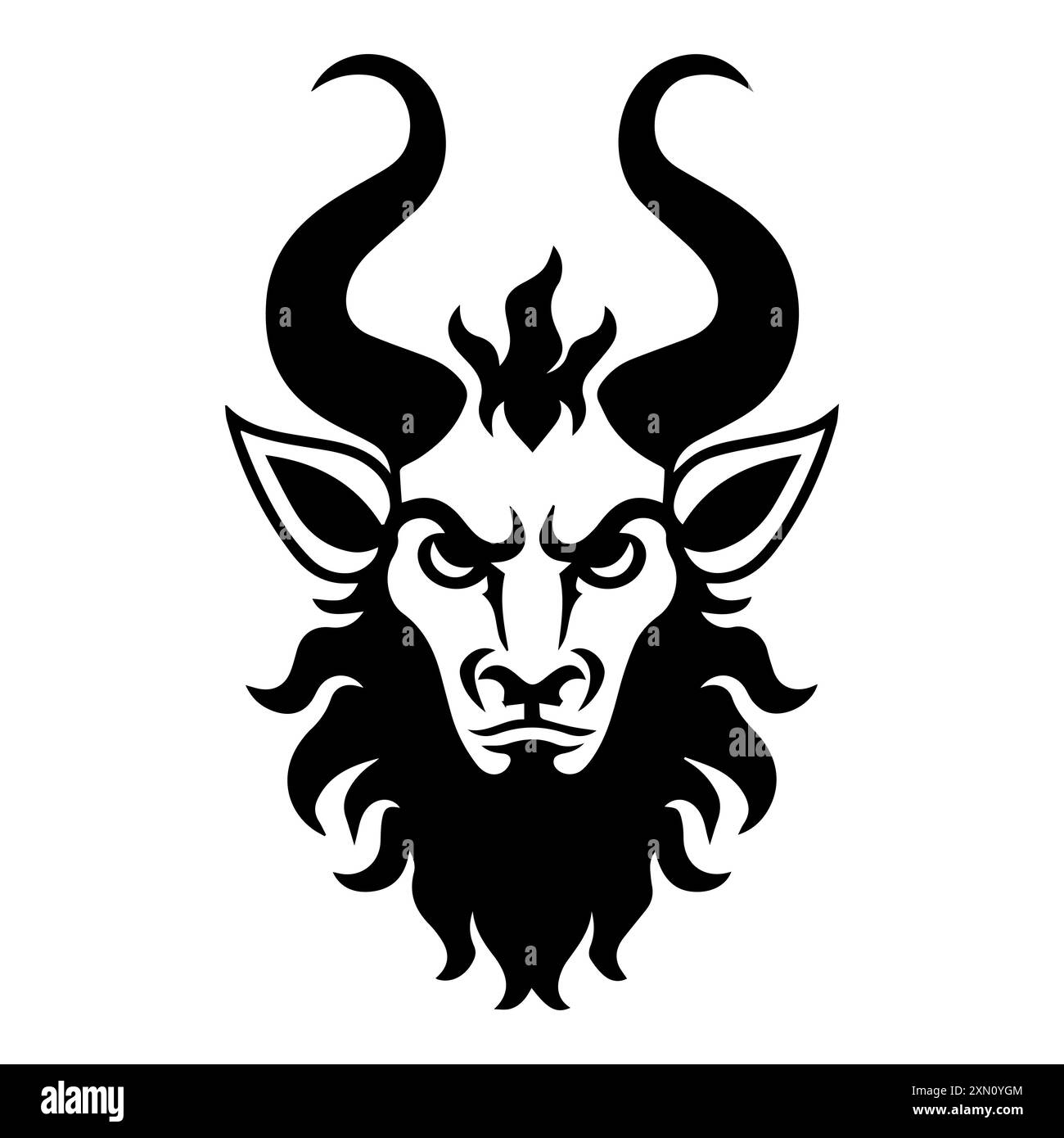 Satyr icon or modern line symbol. Vector line art and icon design with ...