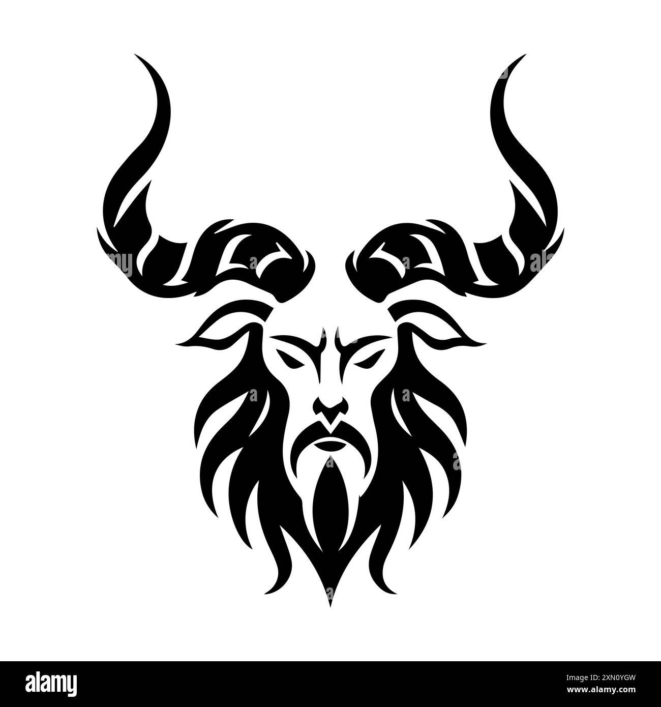 Satyr icon or modern line symbol. Vector line art and icon design with ...