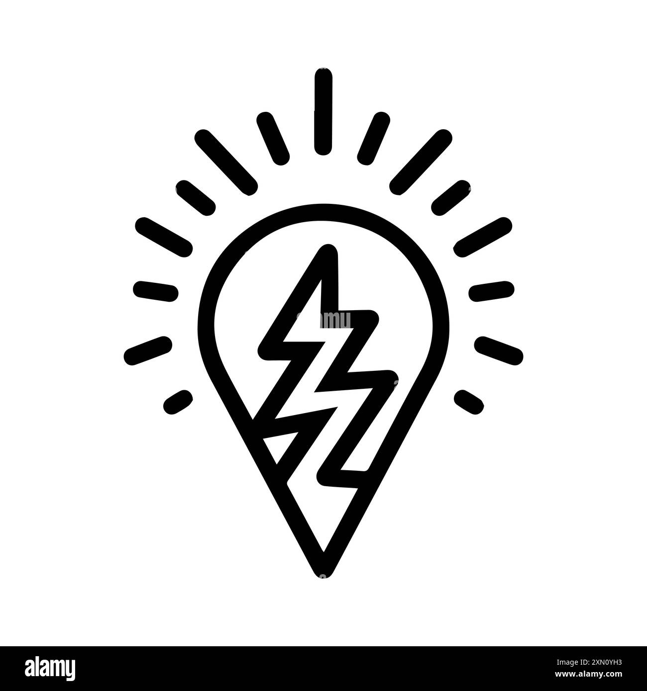 Energy icon or modern line symbol. Vector line art and icon design with ...
