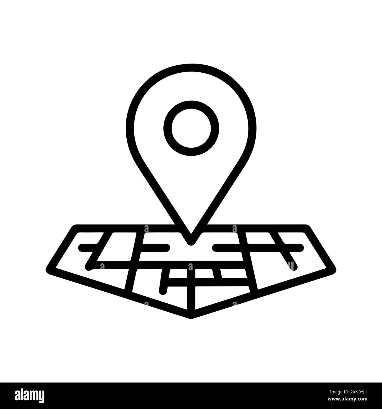 Location icon or modern line symbol. Vector line art and icon design ...