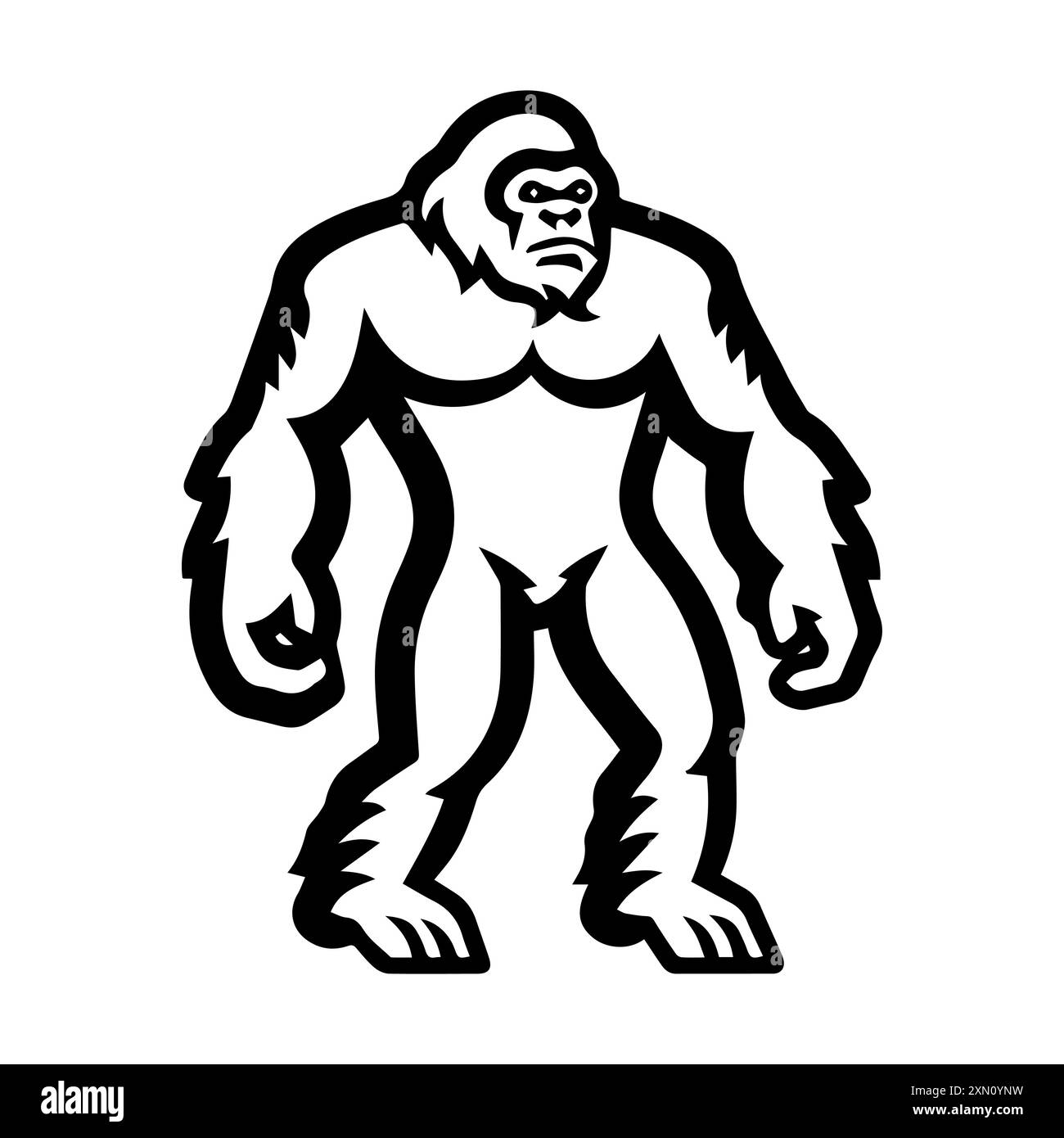 Bigfoot icon or modern line symbol. Vector line art and icon design ...