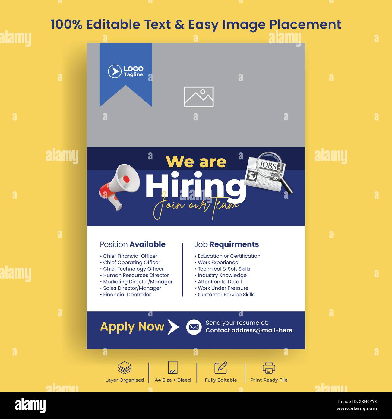 We are hiring job print ready flyer or poster template. Job Vacancy ...