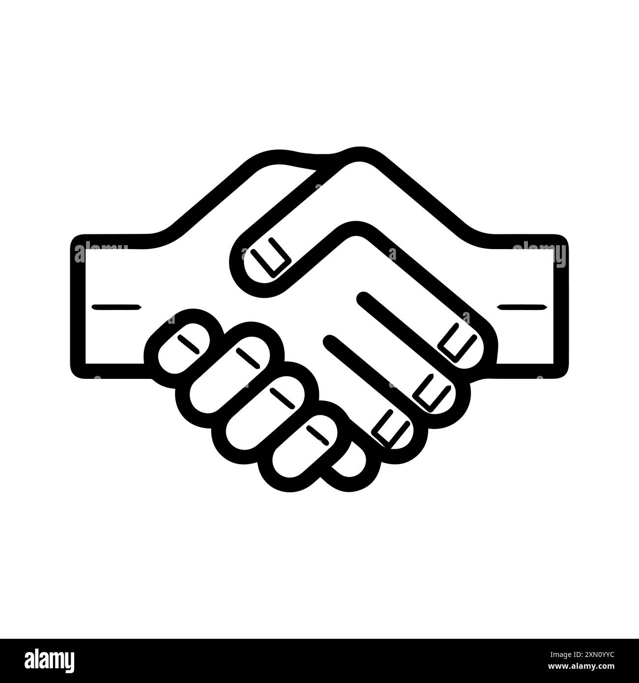 Handshake icon or modern line symbol. Vector line art and icon design ...